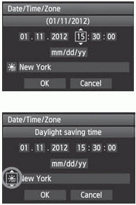 Setting the Date, Time, and Zone on the EOS 5D Mark III.