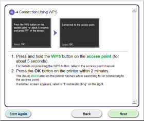 Wireless LAN setup using WPS Method (Windows)