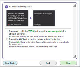 Wireless LAN setup using WPS Method (Macintosh)