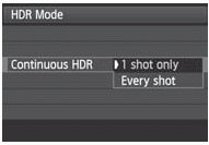 HDR (High Dynamic Range) Shooting