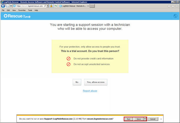LogMeIn Rescue Instructions