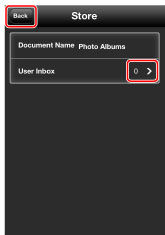 What is the procedure for saving data in an inbox? (SOHO Mobile ...