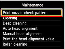 Printing the Nozzle Check Pattern