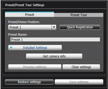 Preset Setting Tool - Setting the Preset