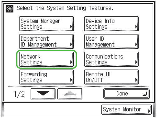 Manually setting the IP address using IPv4