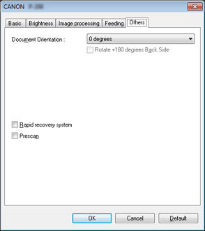 Scanner Settings - Windows