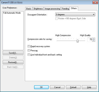 Configuration and Functions of the Scanner Driver - Windows