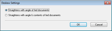 To correct tilted documents and images (Deskew) - Windows