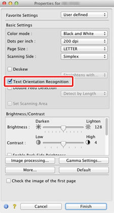 Text Orientation / Document Orientation - Mac