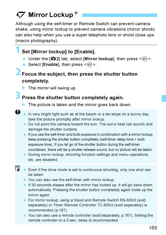 How to use Mirror Lockup on the EOS 6D.