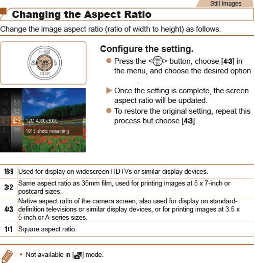 Changing Aspect Ratio