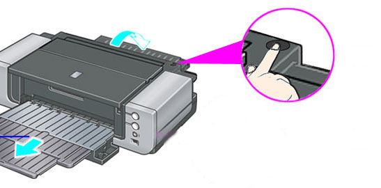If paper is feeding from the Front Tray, open the Front Feed paper ...