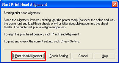 Perform a Manual Print Head Alignment (Windows) Pro9500 Mark II