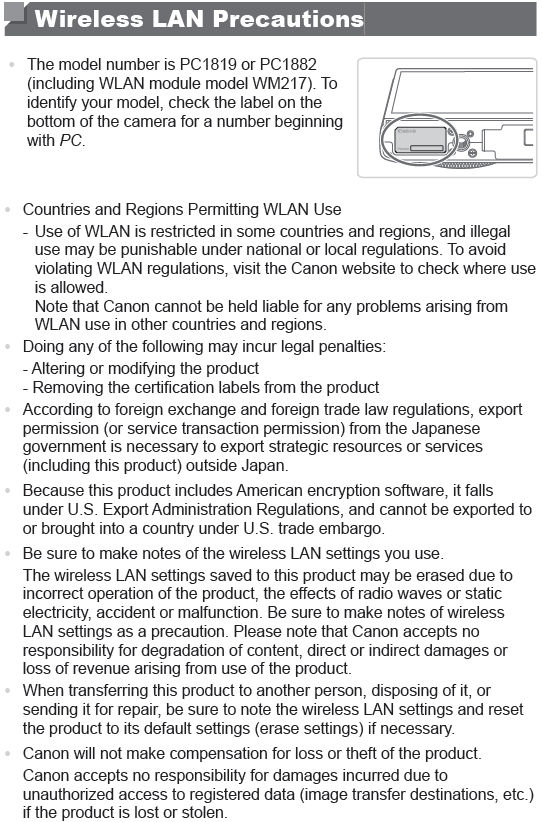 Wireless LAN Precautions