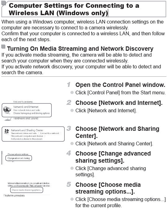 Computer Settings for Connecting to a Wireless LAN (Windows only)