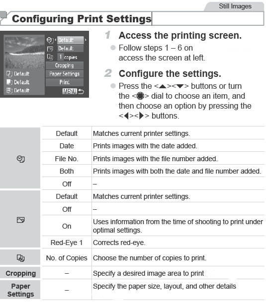 Configuring Print Settings