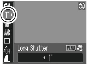 Procedure for setting the Long Shutter function for the PowerShot A460, A550 and A560.
