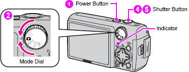 Selecting shooting modes PowerShot A470.