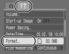 Procedure for formatting the SD card PowerShot A470