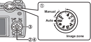 Selecting shooting modes PowerShot A550.