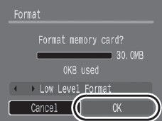 Procedure for formatting the SD card PowerShot A580
