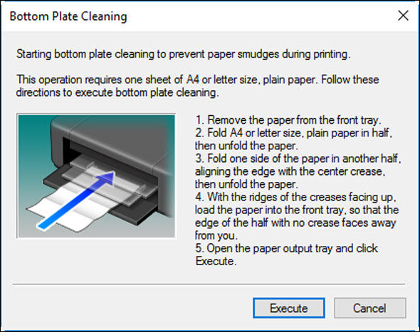 Cleaning the Inside of the Printer (Bottom Plate Cleaning) (Windows ...