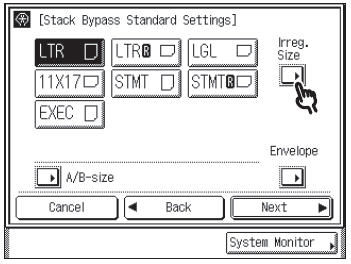 Setting Paper Size and Type for the Stack Bypass