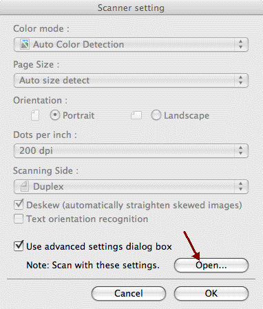 Set "Scanning Side" to [Duplex]-Macintosh (2010/2510)