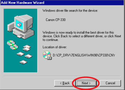 Install the CP printer (model CP330 and older) driver properly - Windows