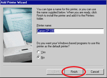 Install the CP printer (model CP330 and older) driver properly - Windows