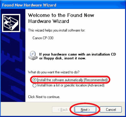 Install the CP printer (model CP330 and older) driver properly - Windows