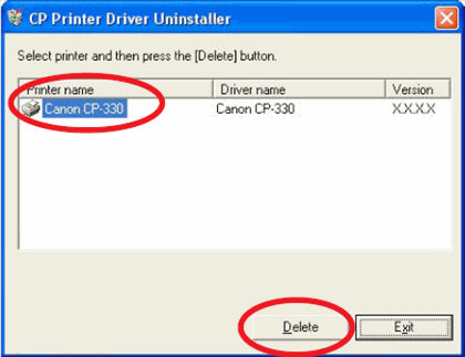 Install the CP printer (model CP330 and older) driver properly - Windows
