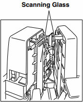 How do I clean the scanning glass and rollers in my scanner?