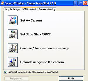 Checking and changing the camera settings (time, date, memory card free ...