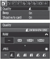 Adjusting the Image Quality settings on the EOS 5D Mk II
