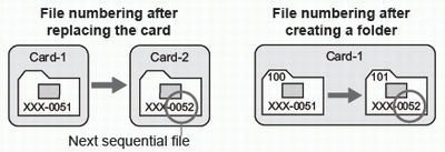 How the differing file numbering methods work on the EOS 5D Mk II