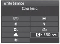 How to set the white balance color temperature numerically on the EOS 7D.