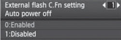 Flash settings that are available for the built-in as well as an ...