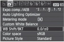 How to use the white balance correction on the EOS Digital Rebel T2i