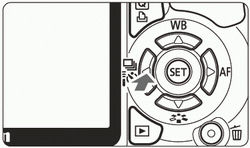How to select and set the self-timer mode on the EOS Digital Rebel T2i