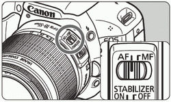 How to set the AF Mode on the EOS Digital Rebel T2i