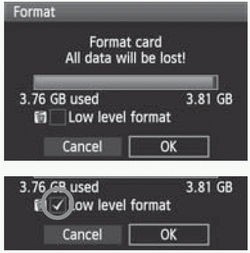 Formatting the memory card with the EOS Digital Rebel T2i