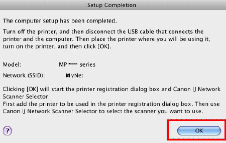 Use the IJ Network Tool to configure the connection (Mac)