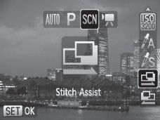 Procedure for using Stitch Assist mode PowerShot D10.