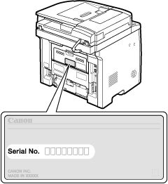 Where is the serial number on my D1300 Series multifunction printer?