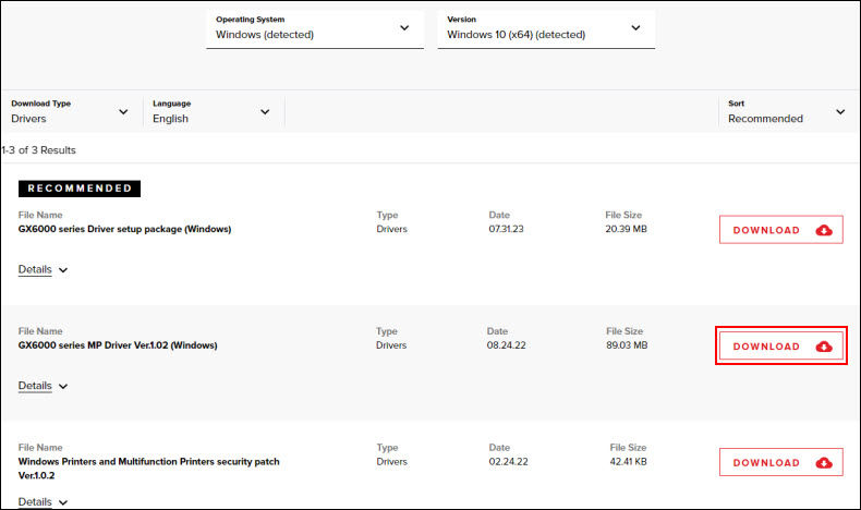 Download the Print Driver and Scan Utility Installer for Windows - GX6020