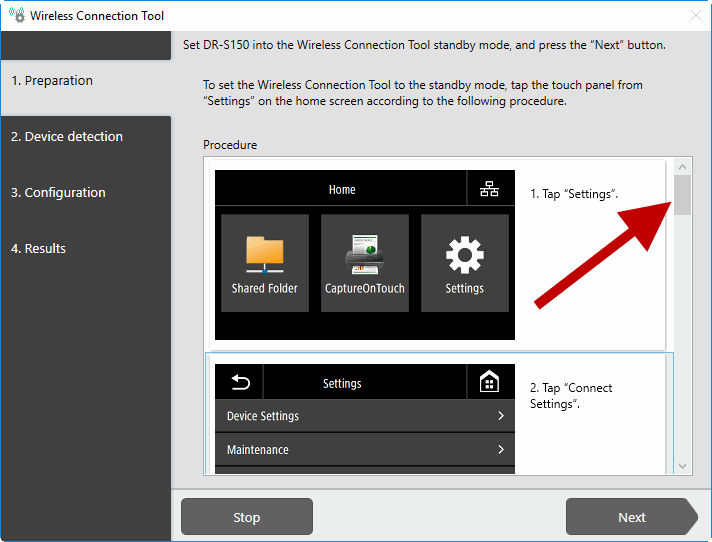 How do I connect my DR-S150 scanner to a Wi-Fi network?