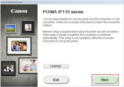 Installing a Printer Wirelessly via Direct Connection (Windows) - iP110