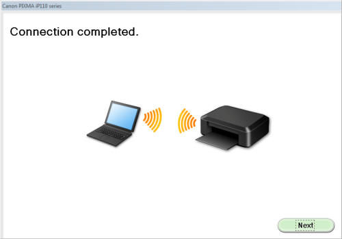 Installing a Printer Wirelessly via Direct Connection (Windows) - iP110