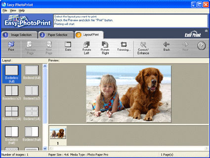 Printing borderless photos with Easy-PhotoPrint